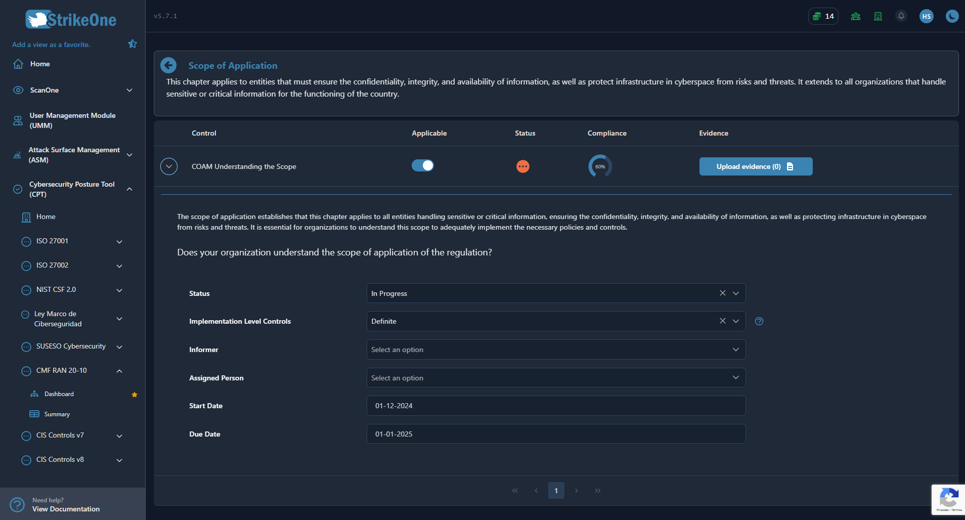CMF RAN 20-10 | StrikeOne Docs