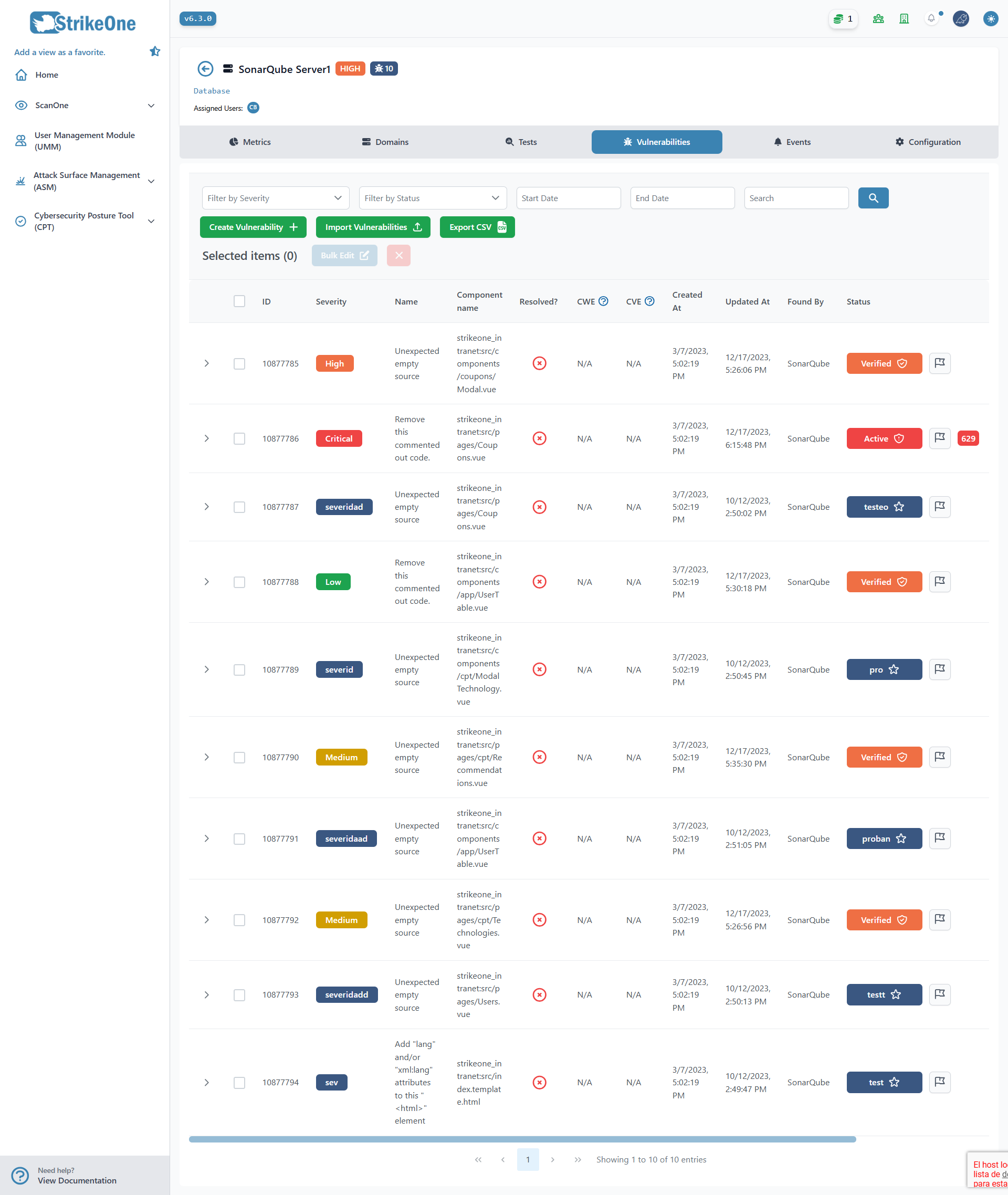 🐞 Vulnerability Management | StrikeOne Docs