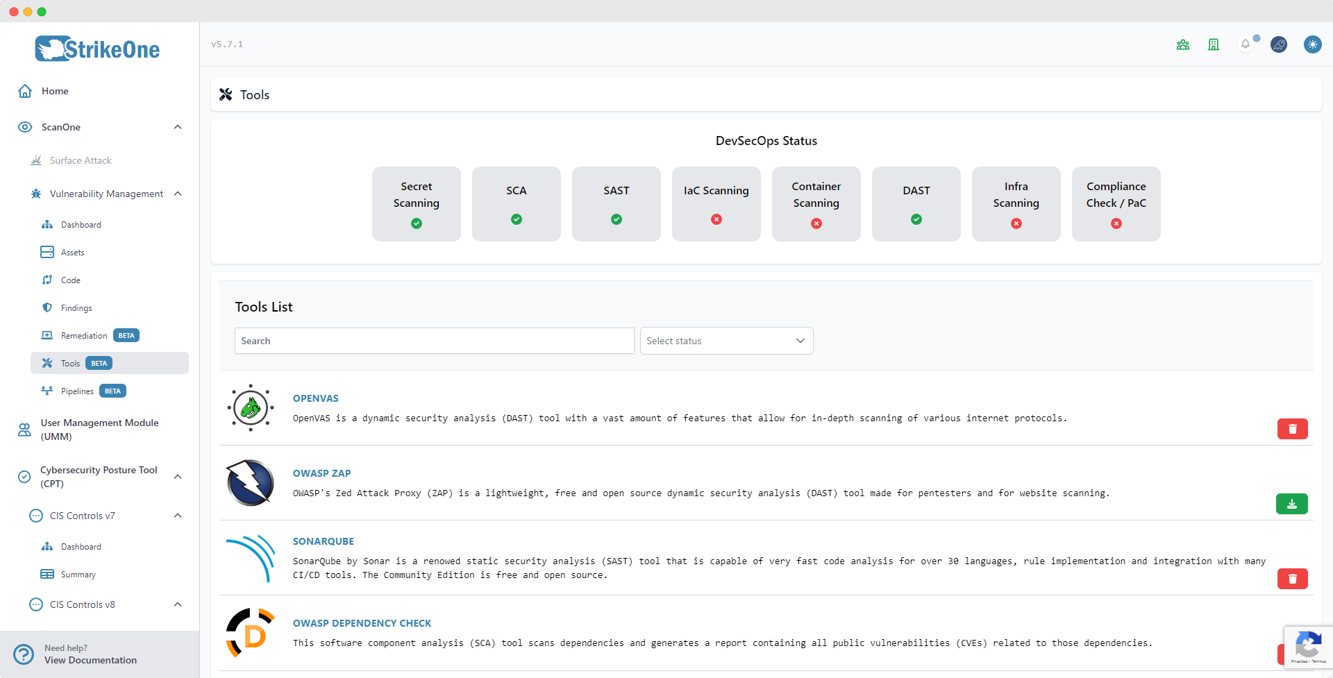 🐞 Vulnerability Management | StrikeOne Docs