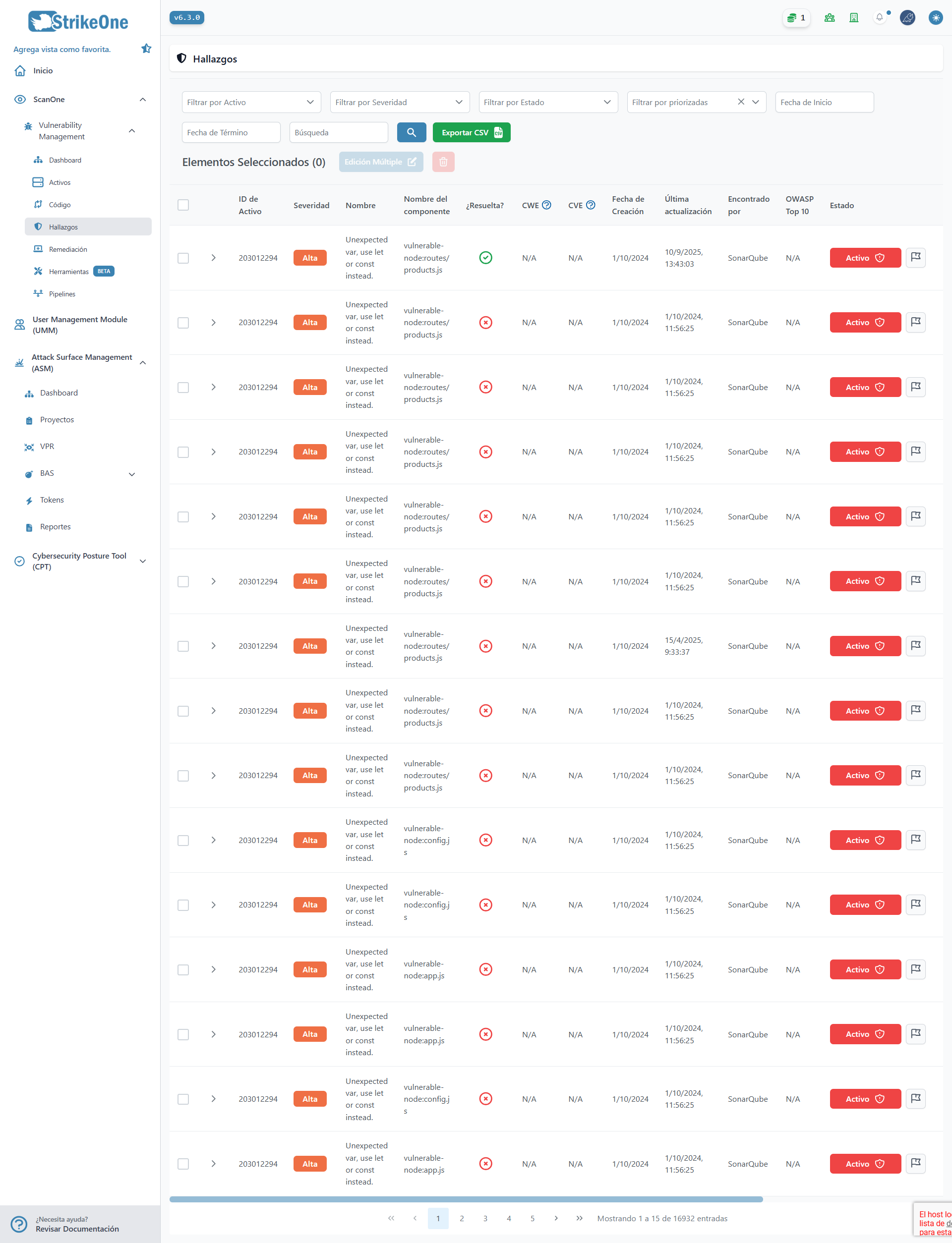🐞 Vulnerability Management | StrikeOne Docs