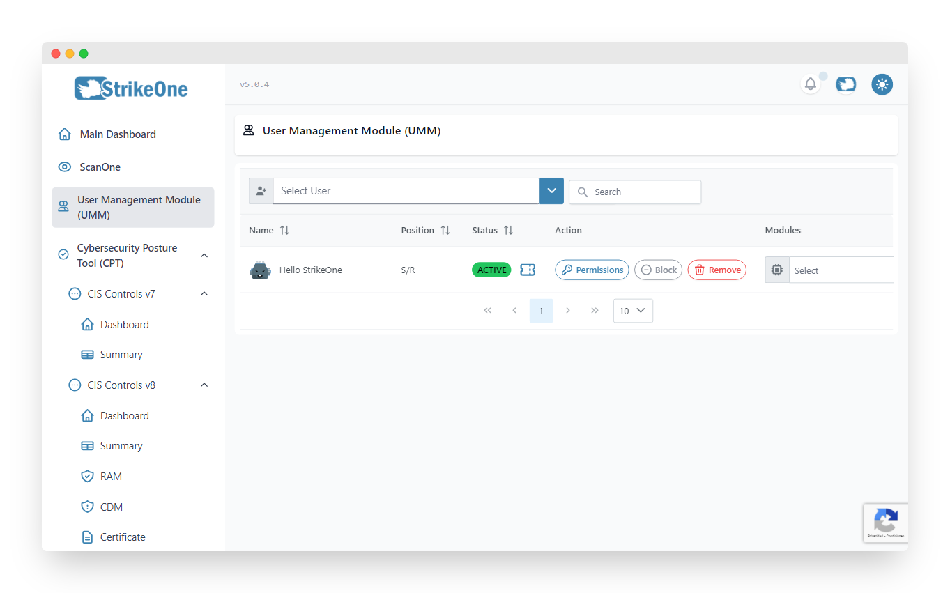 👤 User Management Module (UMM) | StrikeOne Docs